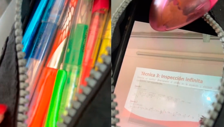 VIDEO: Joven elabora un ingenioso ‘acordeón’ para ayudarse en su examen ...